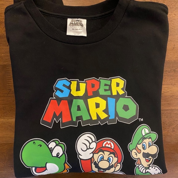 Nintendo | Shirts | Super Mario Brothers Nintendo Sweatshirt M | Poshmark